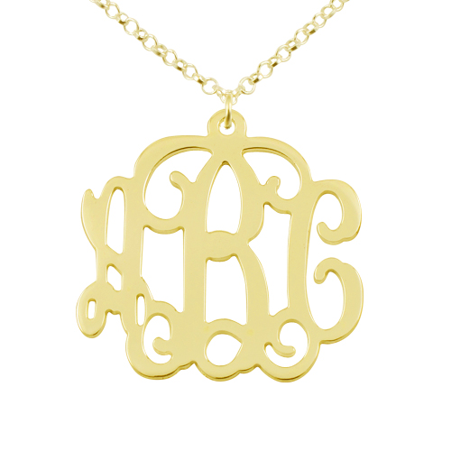 14k Gold Monogram Necklace on Luulla